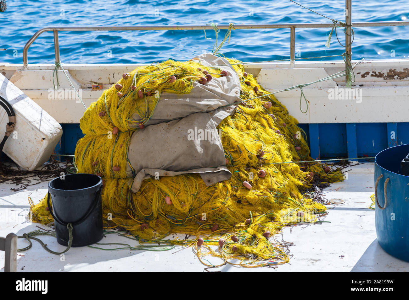 Industrial fishing boat nets hi-res stock photography and images - Alamy