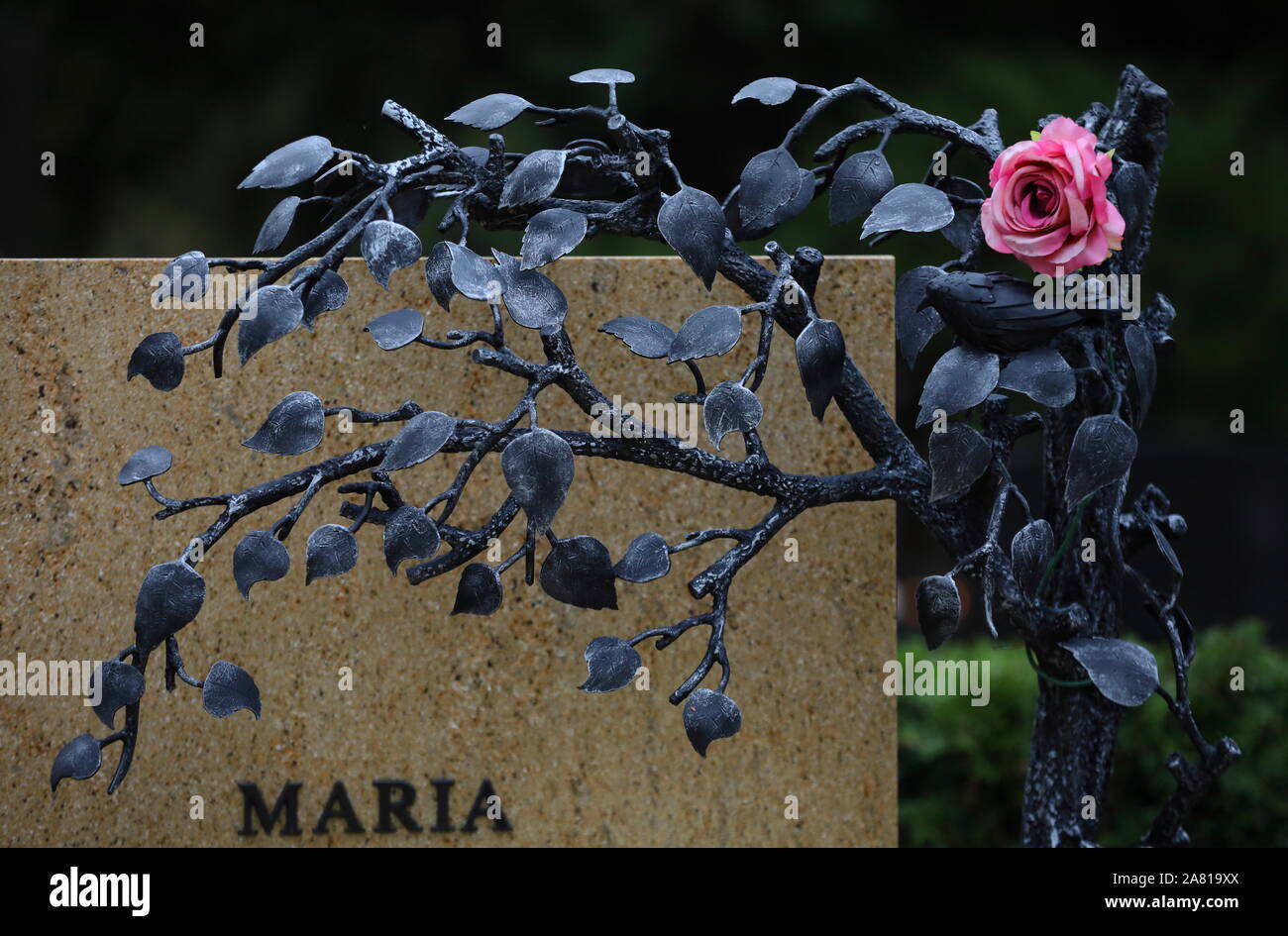 cemetery, rose on grave Stock Photo - Alamy