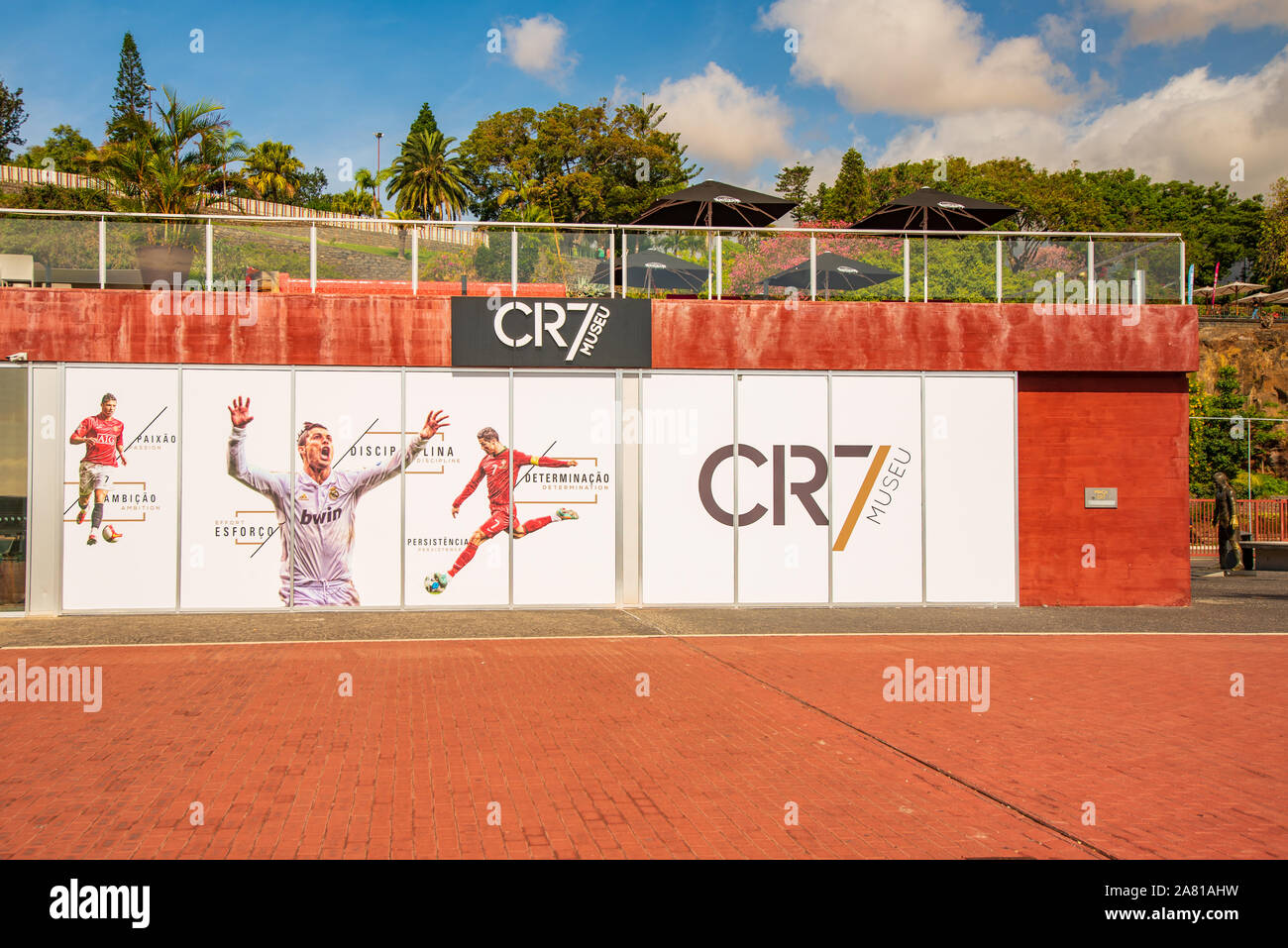 Front view of the CR7 Museum in Funchal, Madeira, dedicated to ...