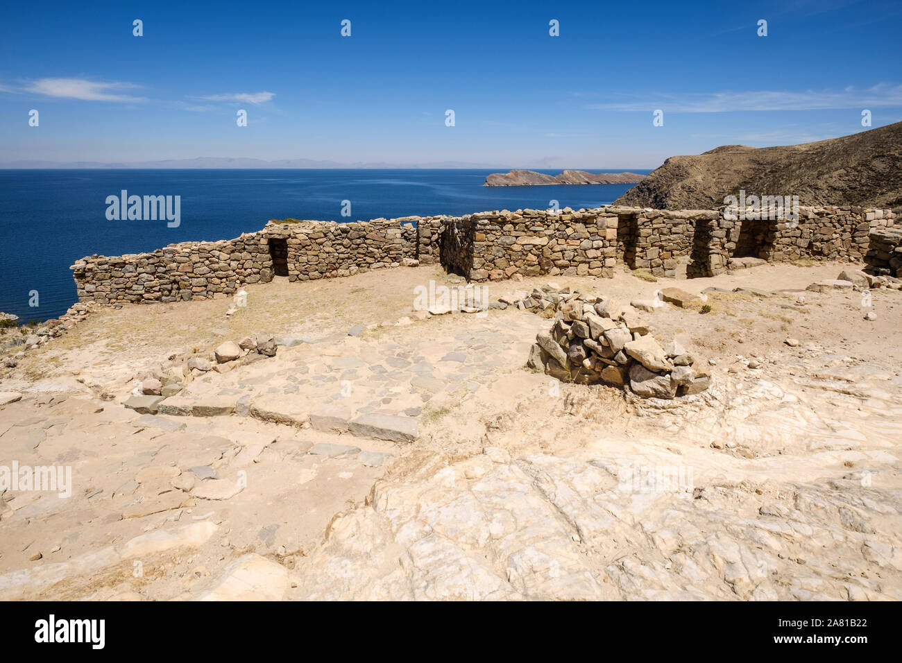 Ancient Chincana Labyrinth in an archeological site in the Challa ...