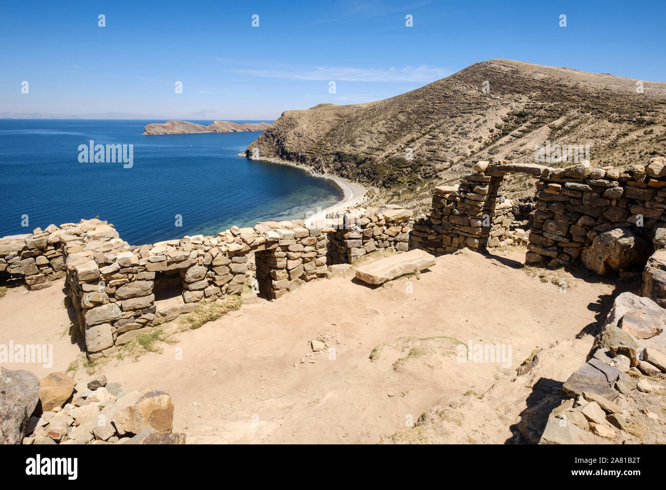 Ancient Chincana Labyrinth in an archeological site in the Challa ...