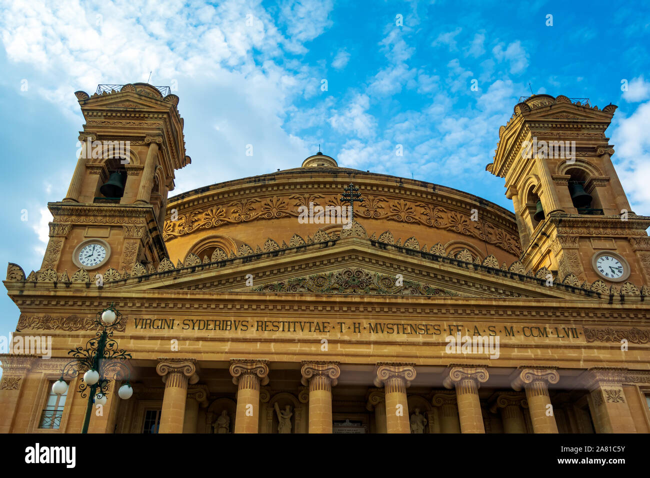 Rotunda of Mosta or Mosta Dome against blue summer sky Stock Photo - Alamy