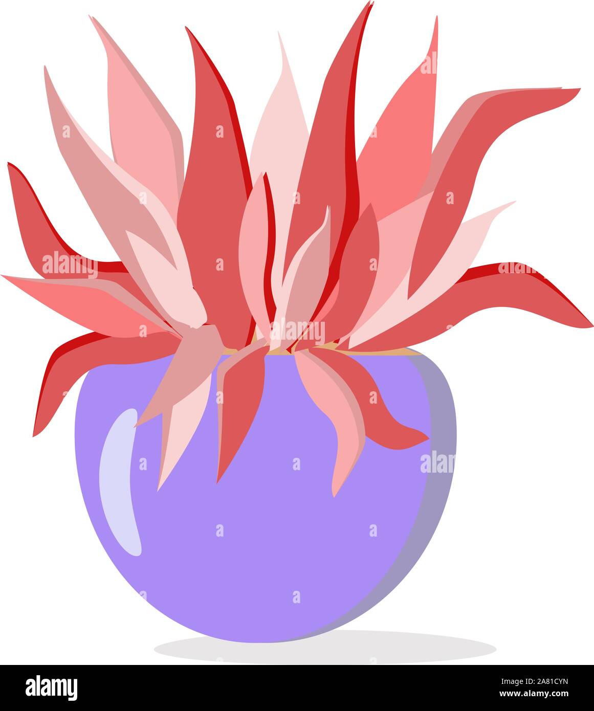 Red herb, illustration, vector on white background Stock Vector Image ...