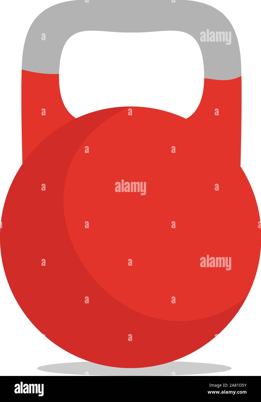 Kettlebell, illustration, vector on white background Stock Vector Image ...