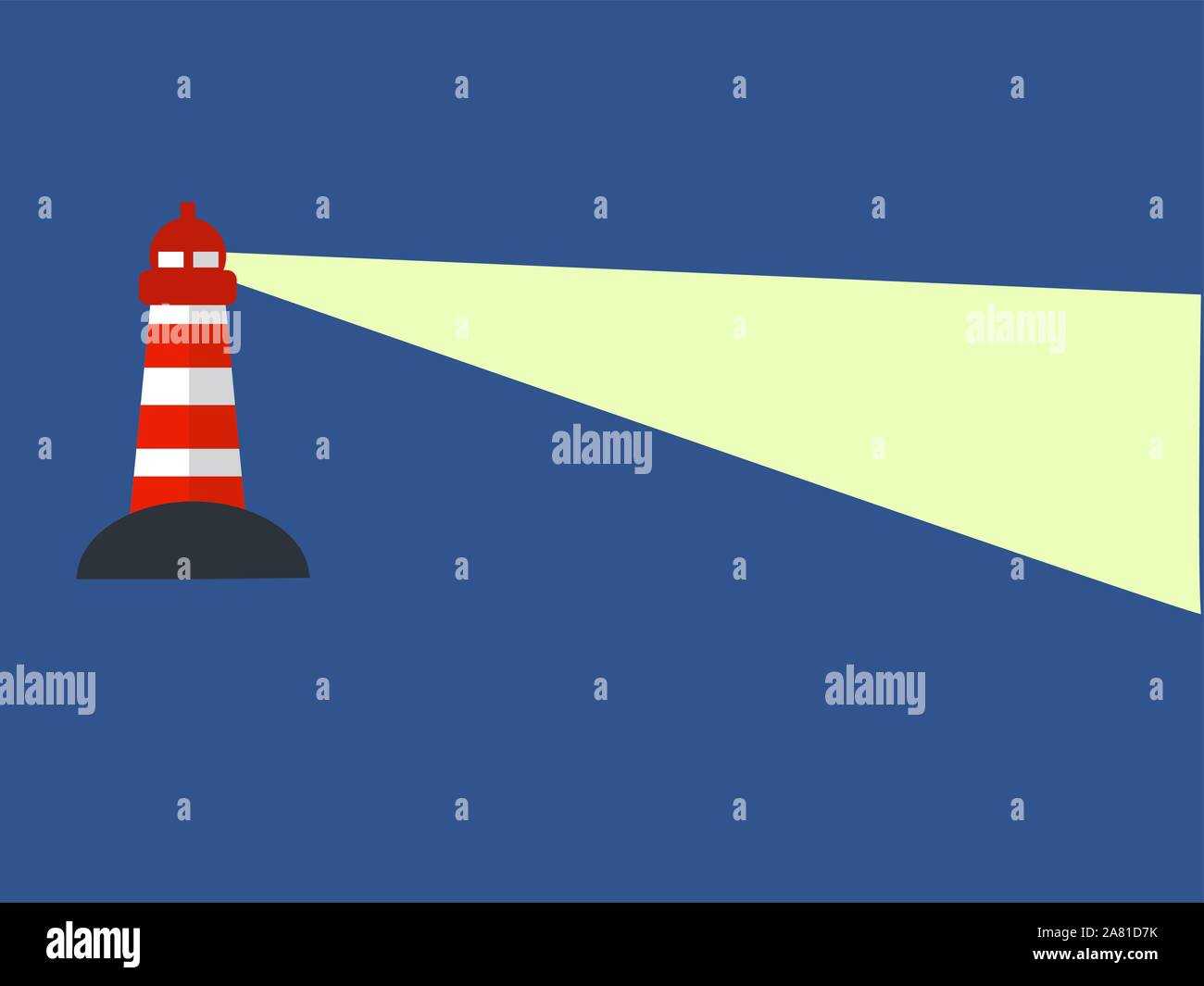 Lighthouse, illustration, vector on white background Stock Vector Image ...