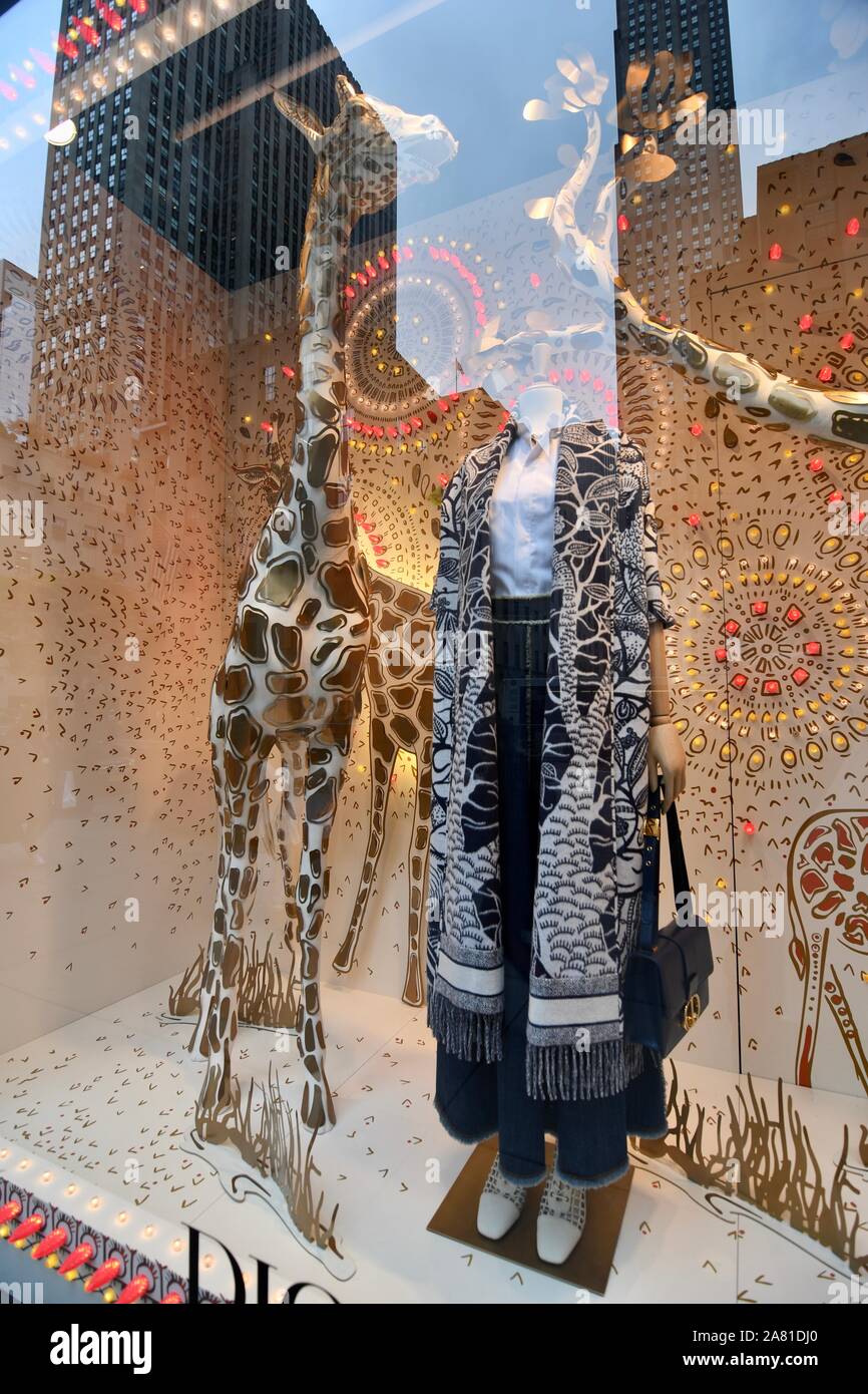 Window display at Saks Fifth Avenue, New York City, USA Stock Photo - Alamy