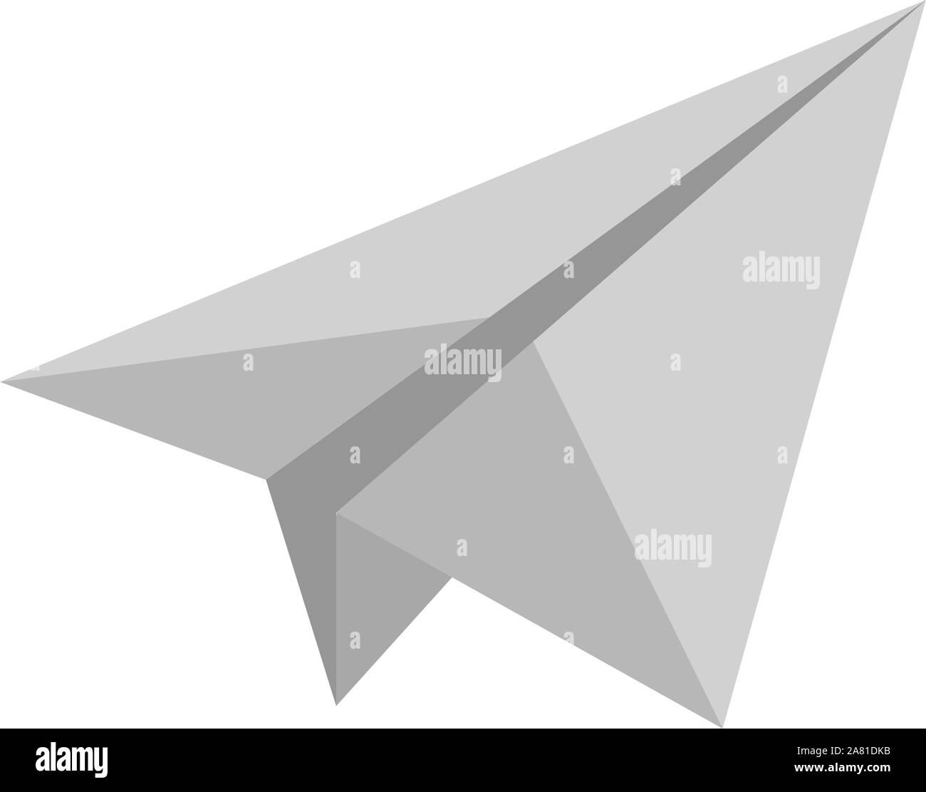 Paper airplane, illustration, vector on white background Stock Vector ...