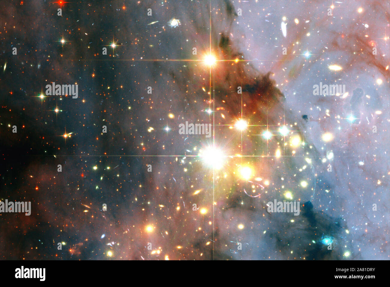 Nebula in outer space. Gas and dust clouds. Elements of this image ...