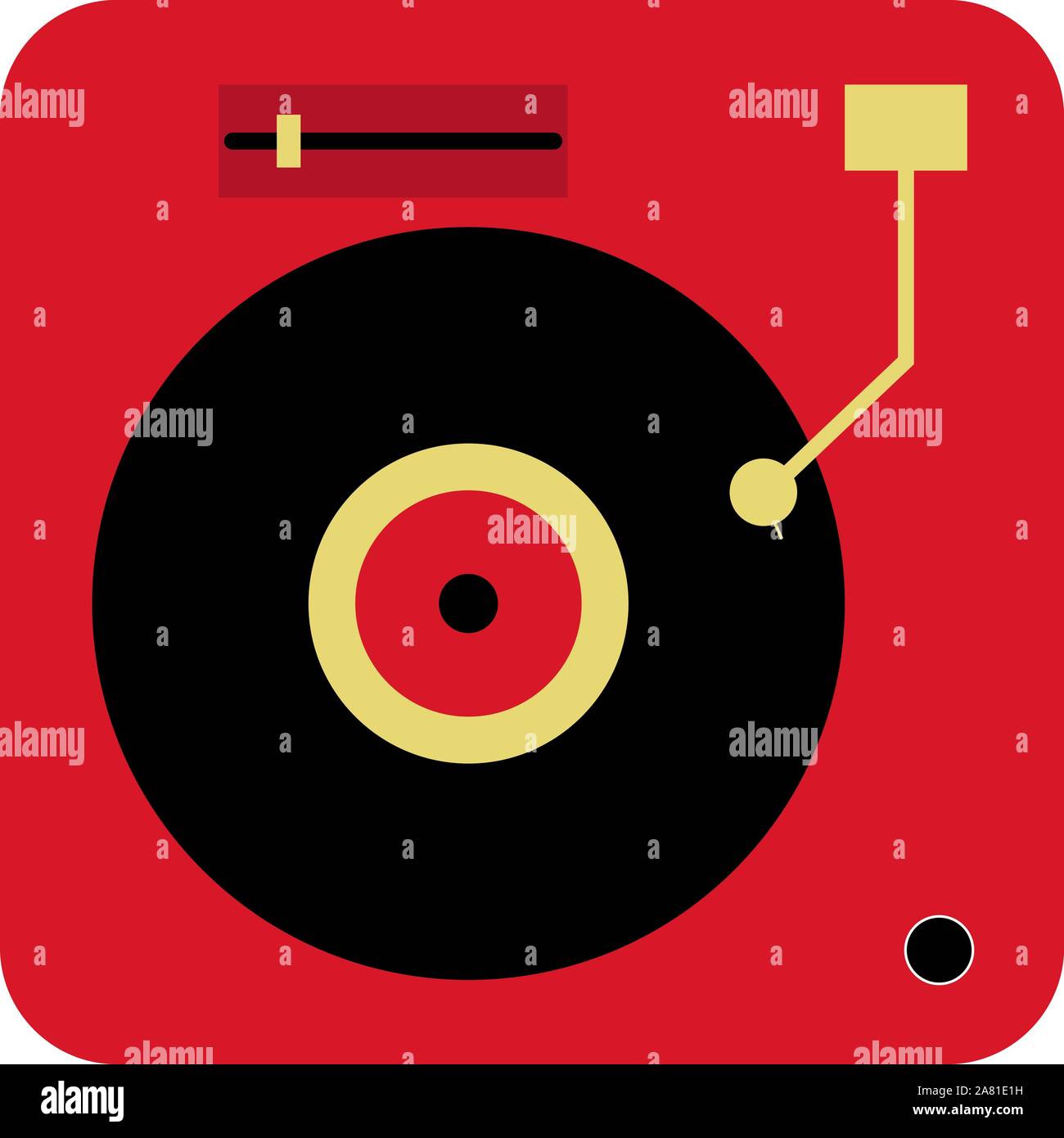 Record player, illustration, vector on white background Stock Vector ...