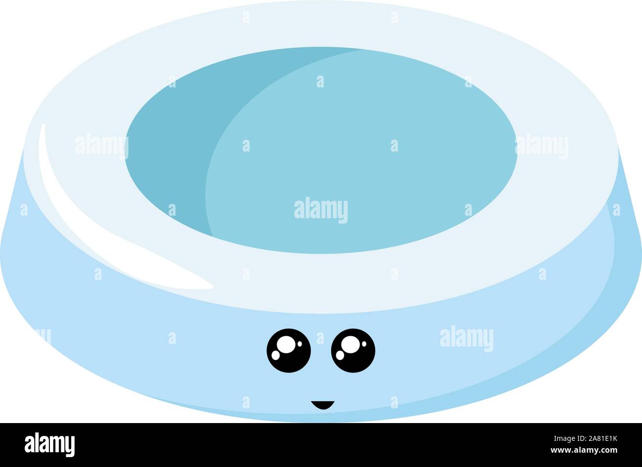 Cute plate, illustration, vector on white background Stock Vector Image ...