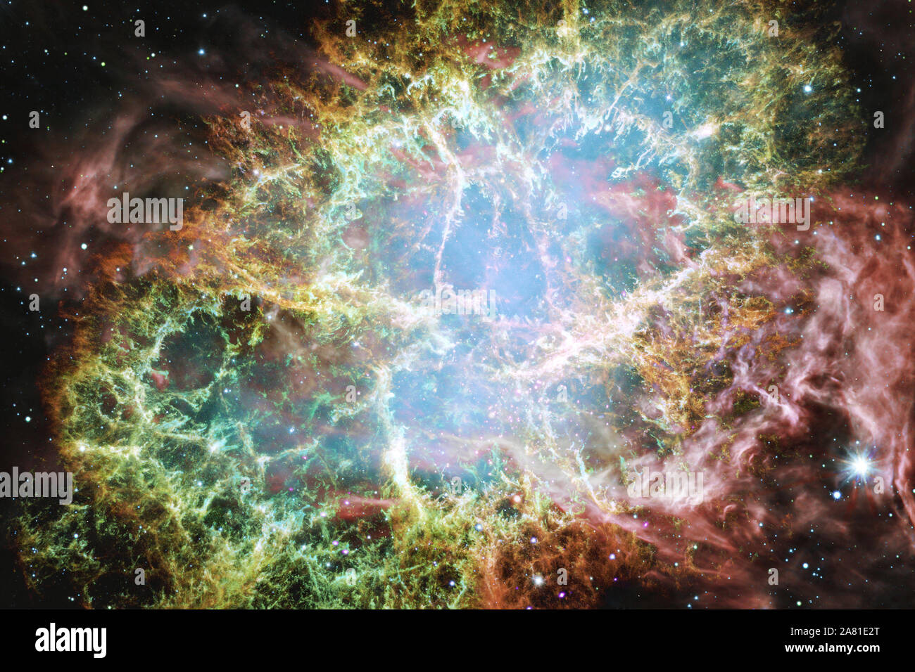 Universe scene with planets, stars and galaxies in outer space ...