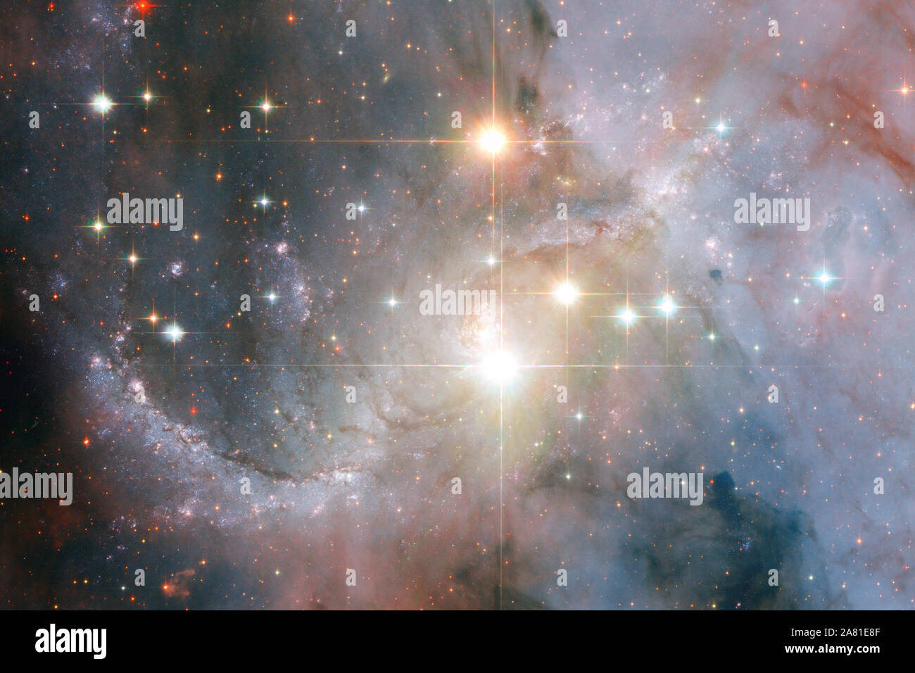 Nebula an interstellar cloud of stars dust. Deep space image. Elements ...