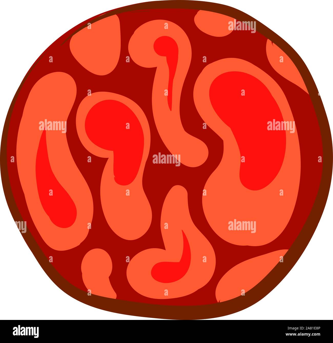 Planet mars, illustration, vector on white background Stock Vector ...