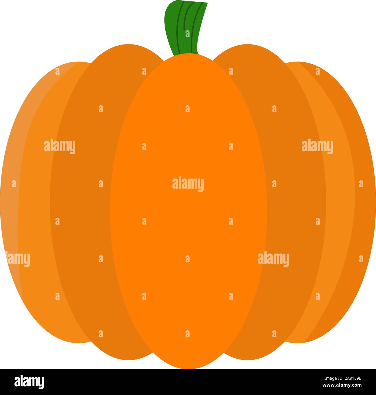 Orange pumpkin, illustration, vector on white background Stock Vector ...