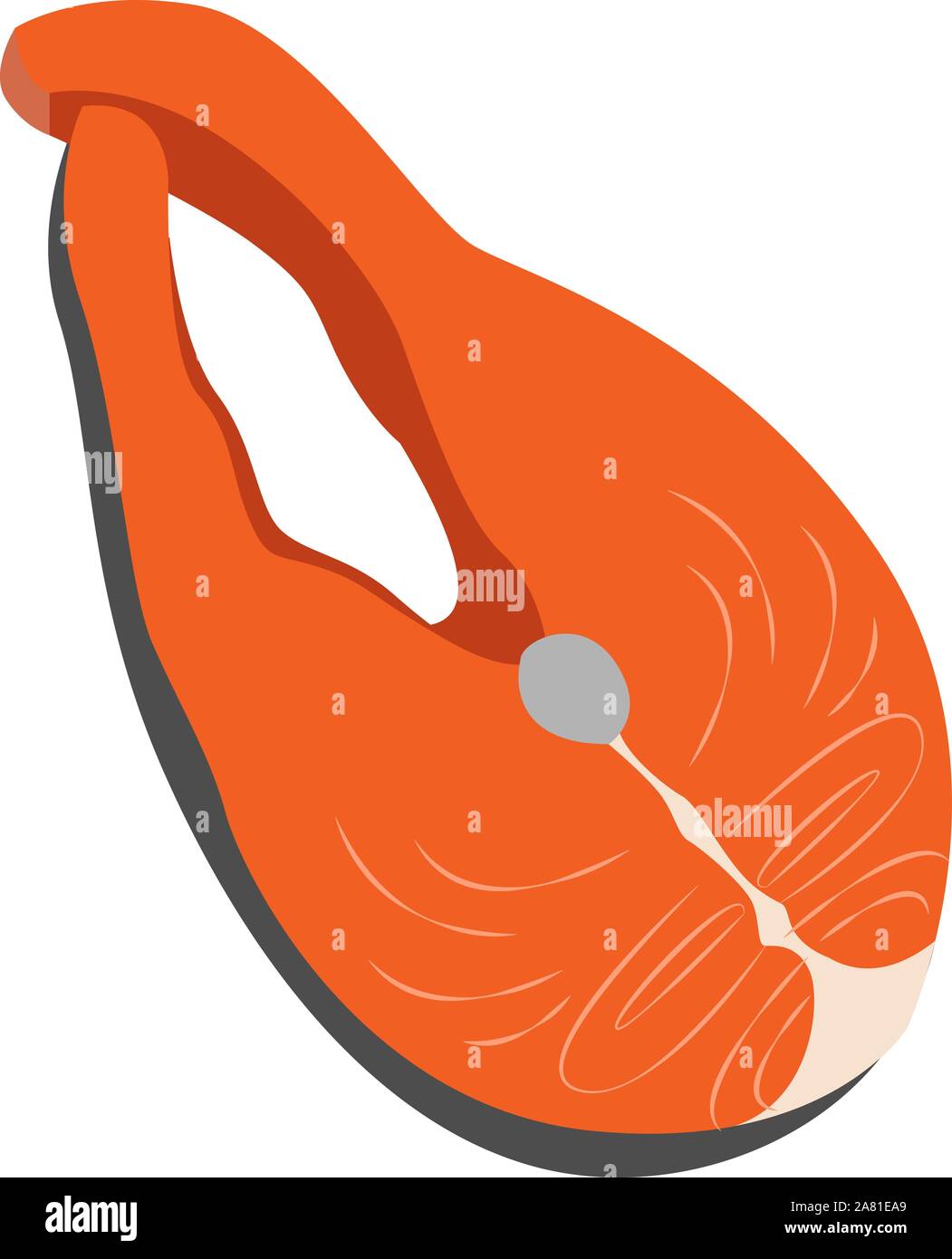 Salmon, illustration, vector on white background Stock Vector Image ...