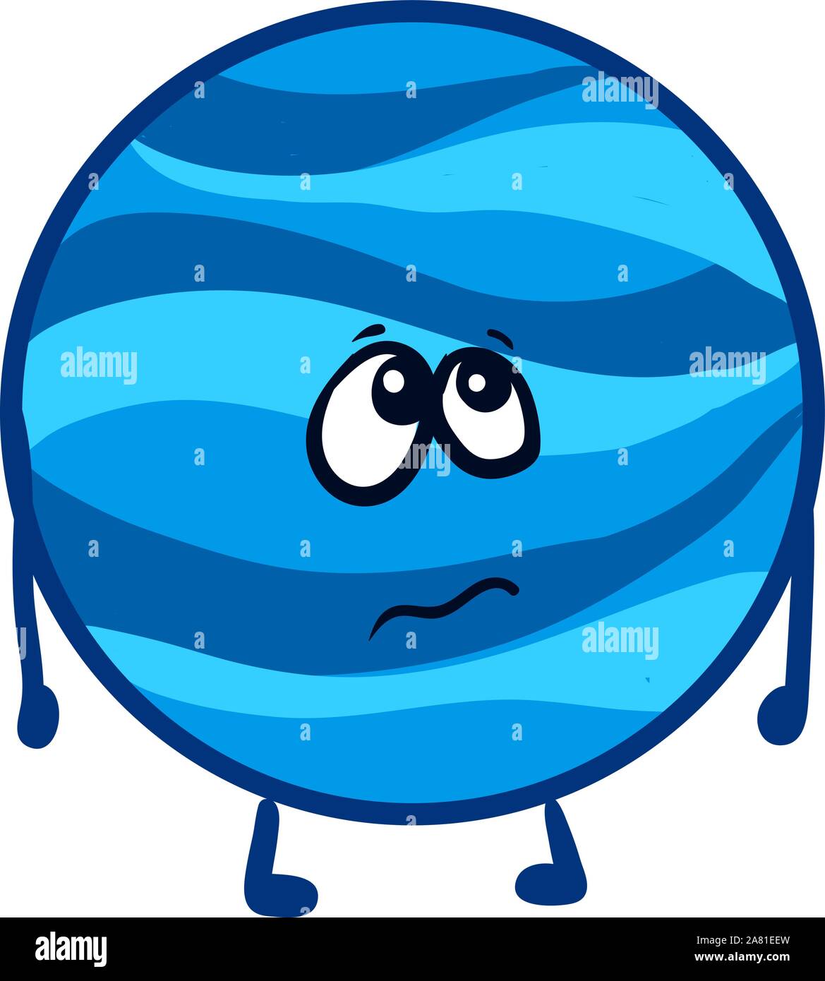 Neptun planet, illustration, vector on white background Stock Vector ...