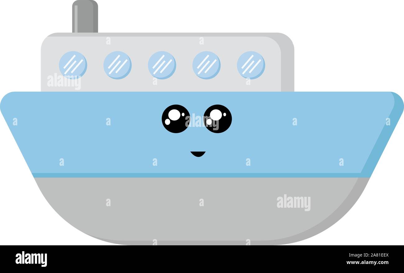 Cute submarine, illustration, vector on white background Stock Vector ...