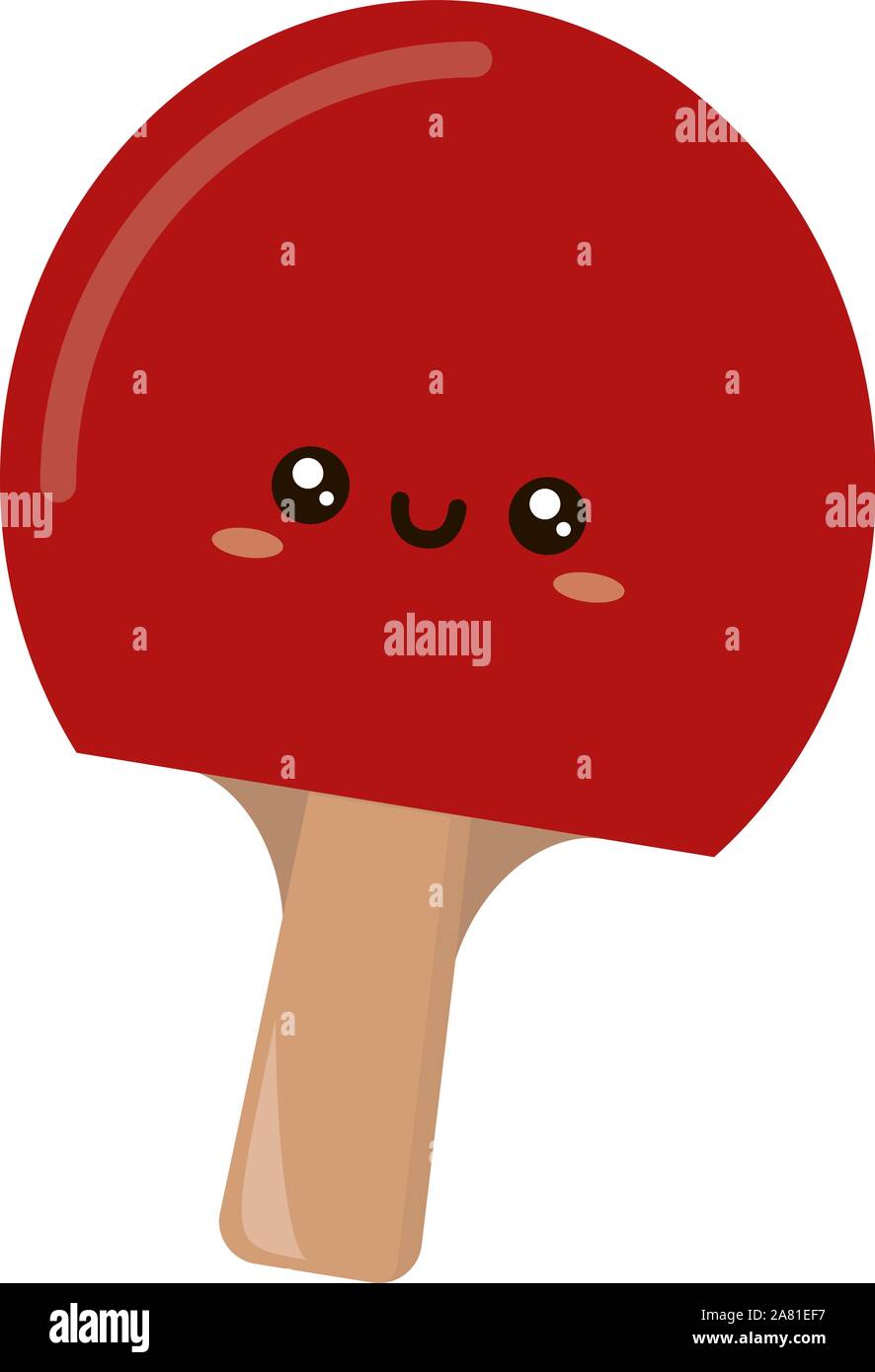 Red racket, illustration, vector on white background Stock Vector Image ...