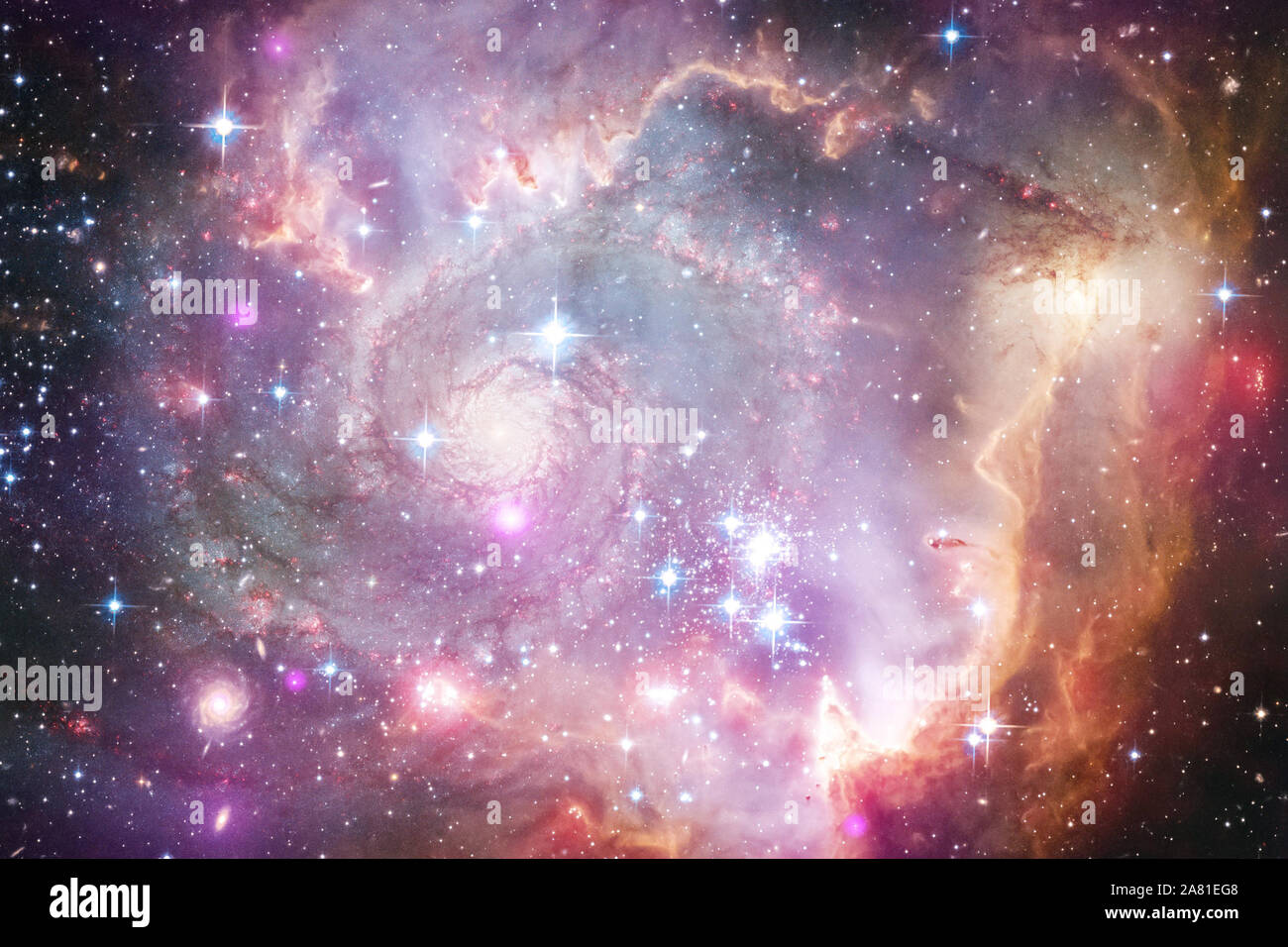 Nebula, starfield, cluster of stars in outer space. Beauty of endless ...