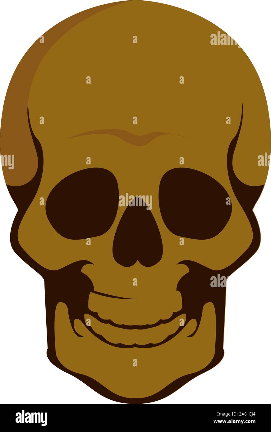Skull head, illustration, vector on white background Stock Vector Image ...