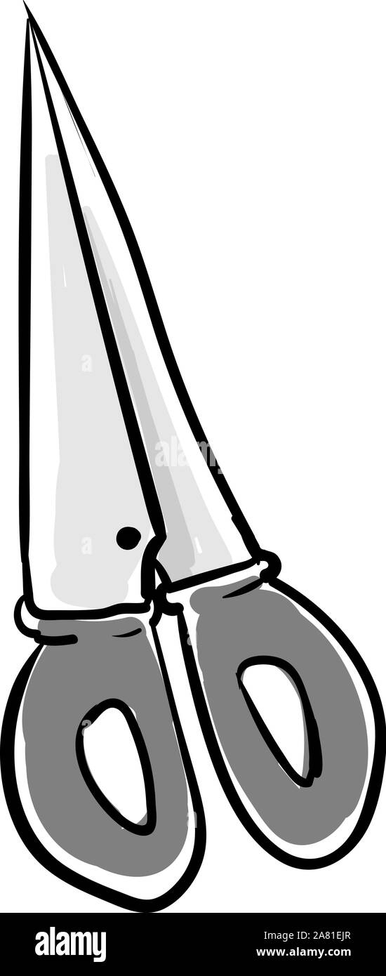 Hair cutting scissors on white Stock Vector Images - Alamy