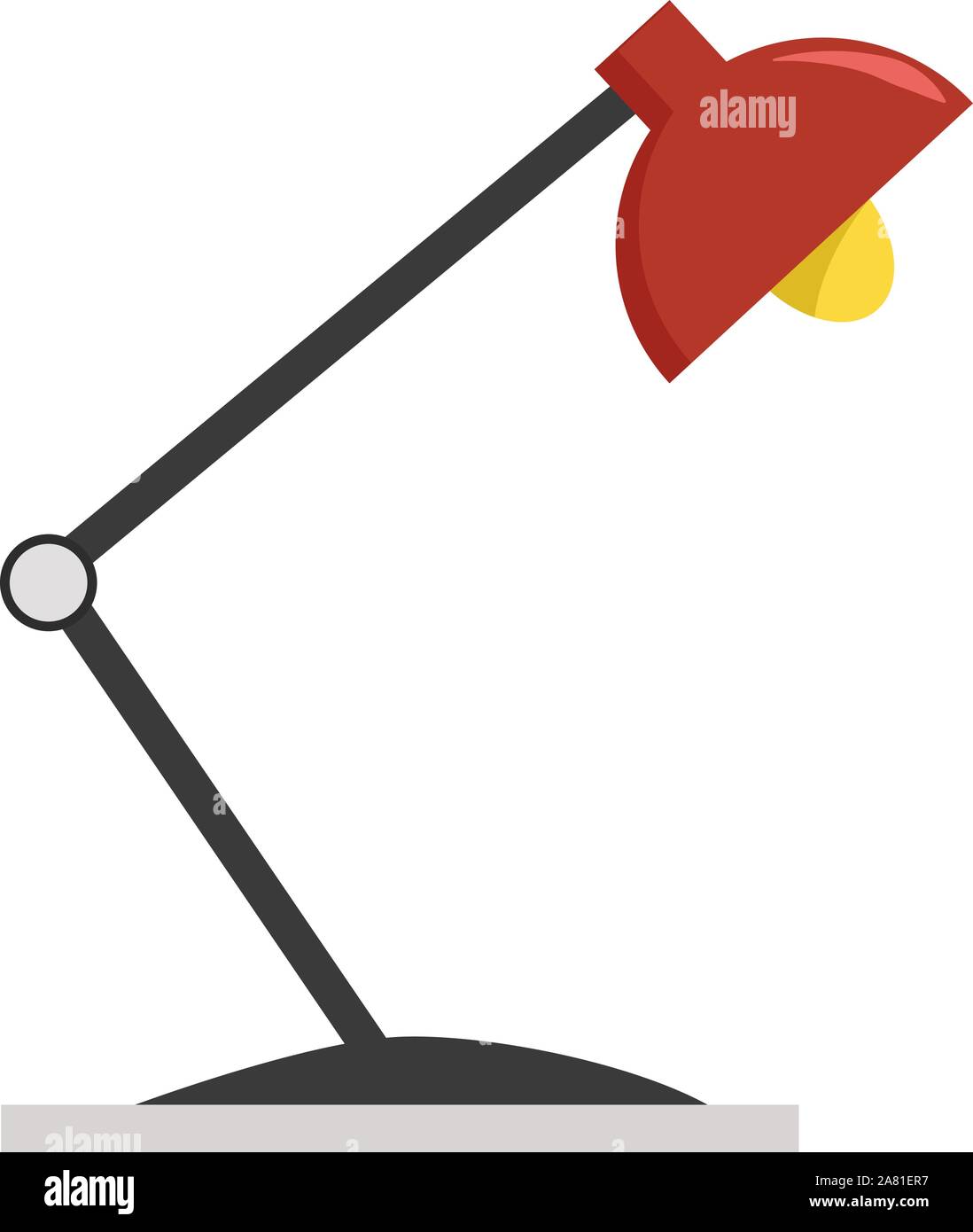 Table lamp, illustration, vector on white background Stock Vector Image ...