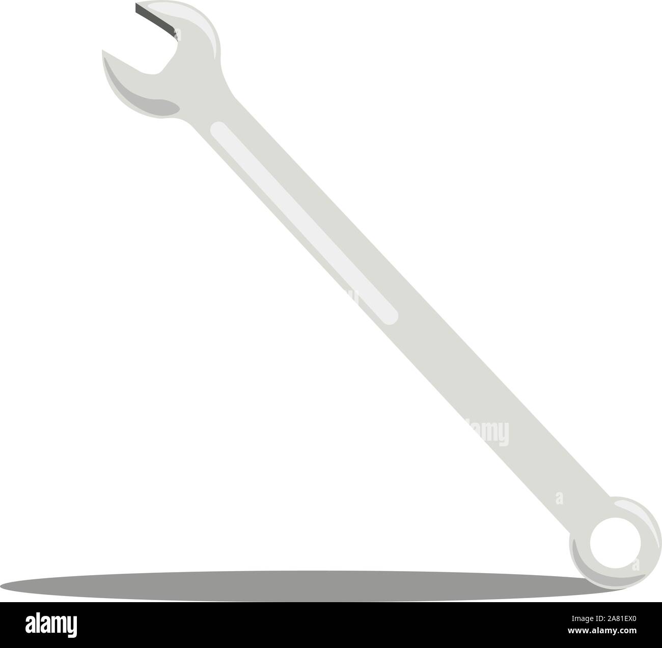 Wrench, illustration, vector on white background Stock Vector Image ...