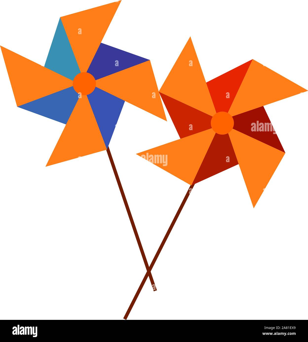 Wind toy, illustration, vector on white background Stock Vector Image ...