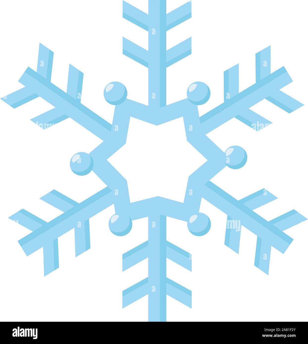 Snowflake, illustration, vector on white background Stock Vector Image ...