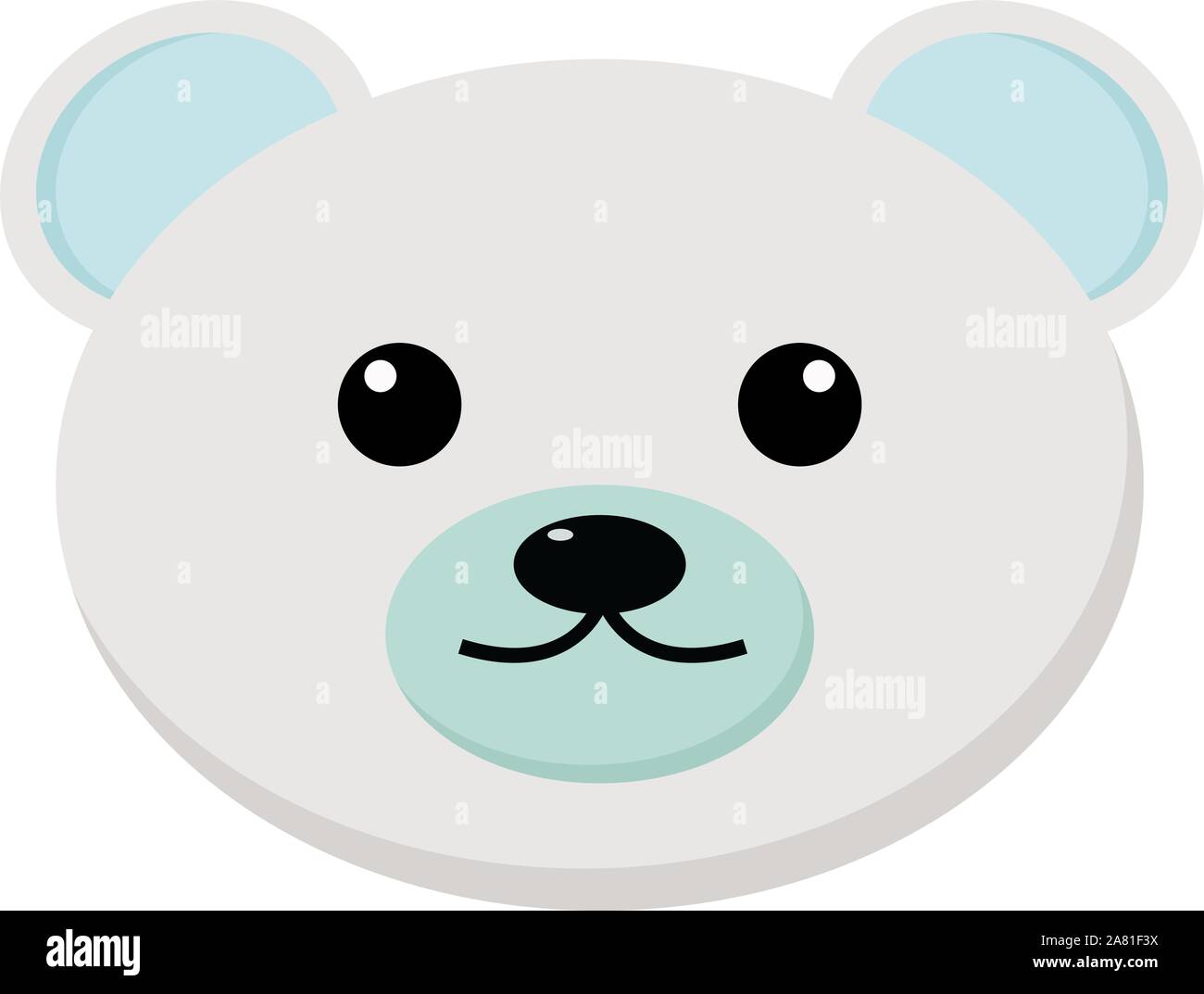 White bear, illustration, vector on white background Stock Vector Image ...