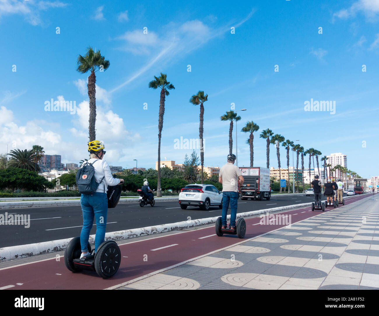Segway city sightseeing tour for tourists Stock Photo - Alamy