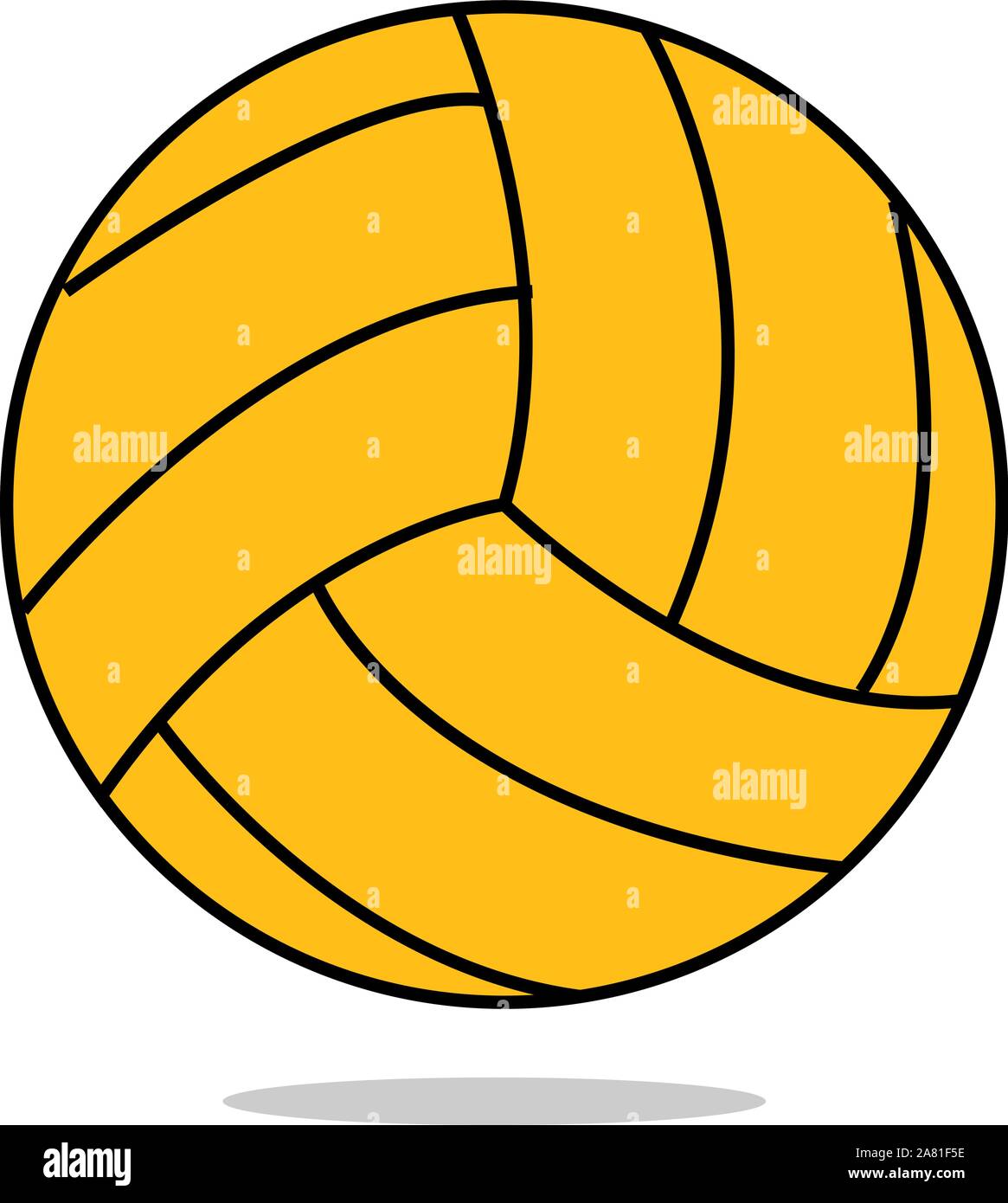 Yellow ball, illustration, vector on white background Stock Vector ...