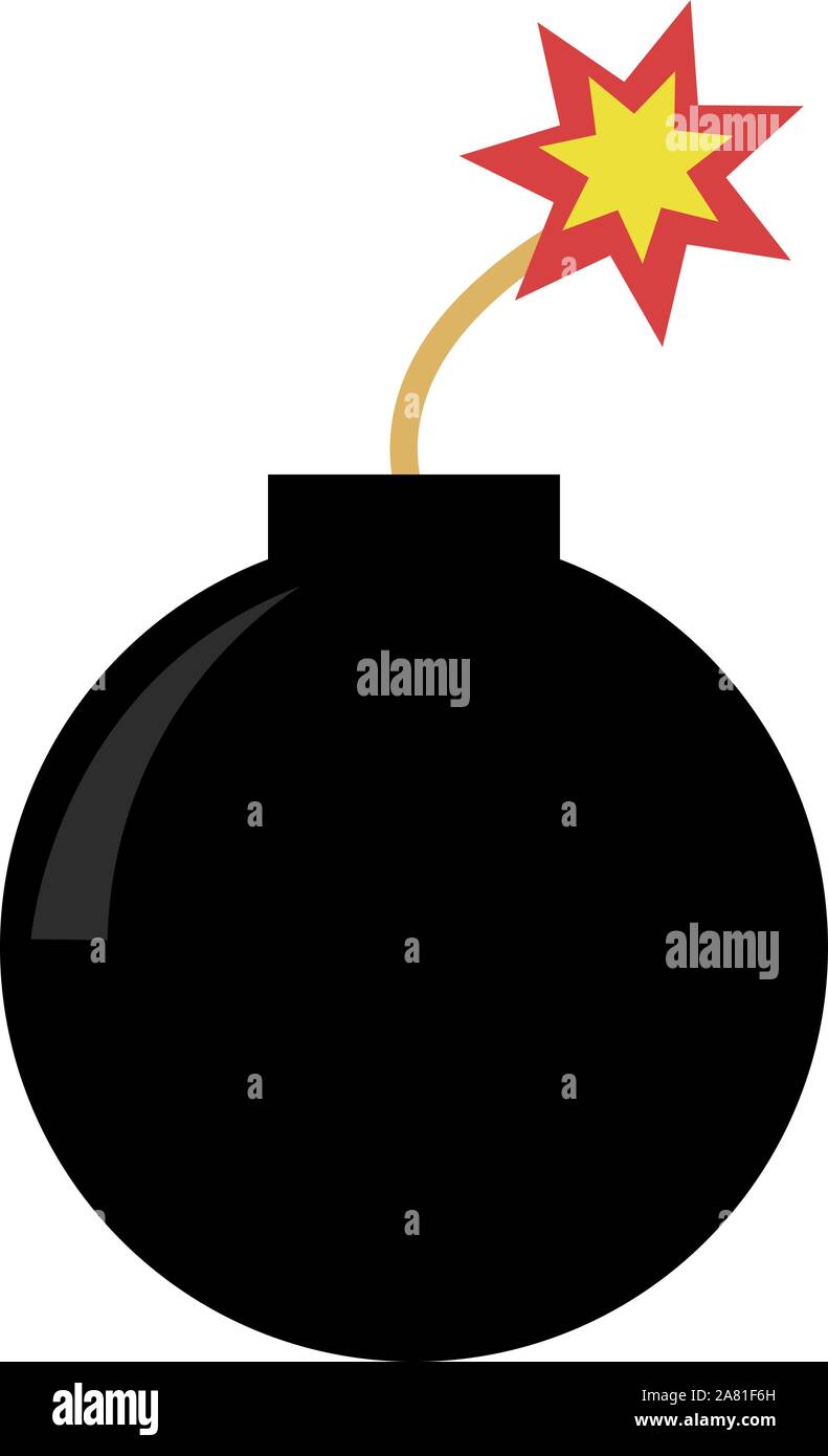Bomb, illustration, vector on white background Stock Vector Image & Art ...