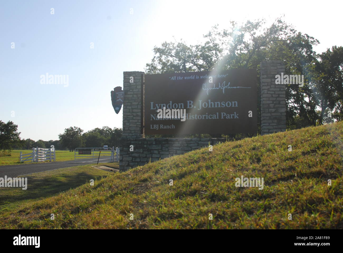 The entrance to the Lyndon B Johnson State Park Stock Photo - Alamy