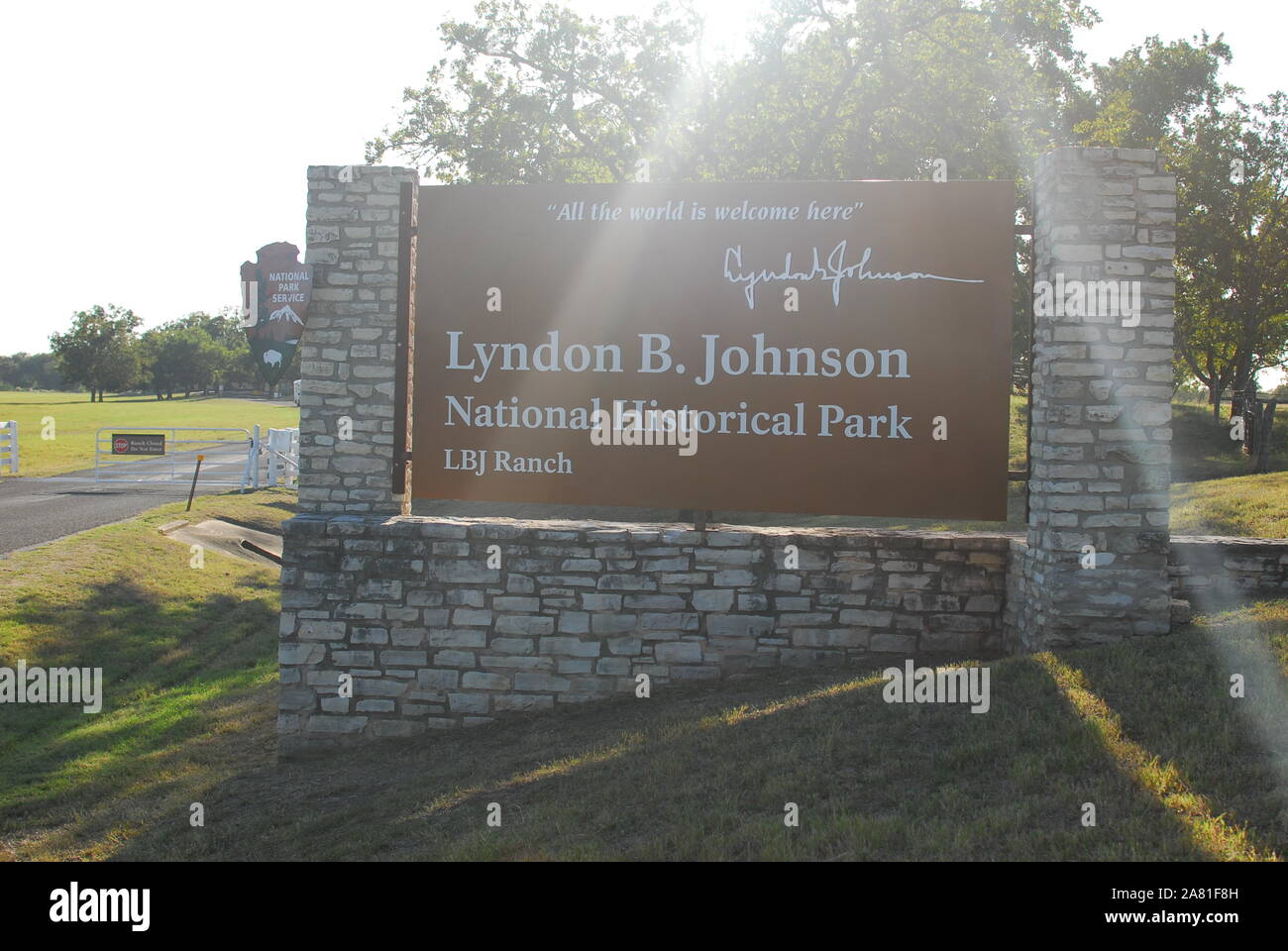 The entrance to the Lyndon B Johnson State Park Stock Photo - Alamy