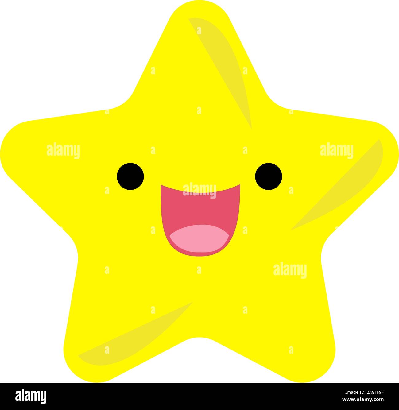 Happy star, illustration, vector on white background Stock Vector Image ...