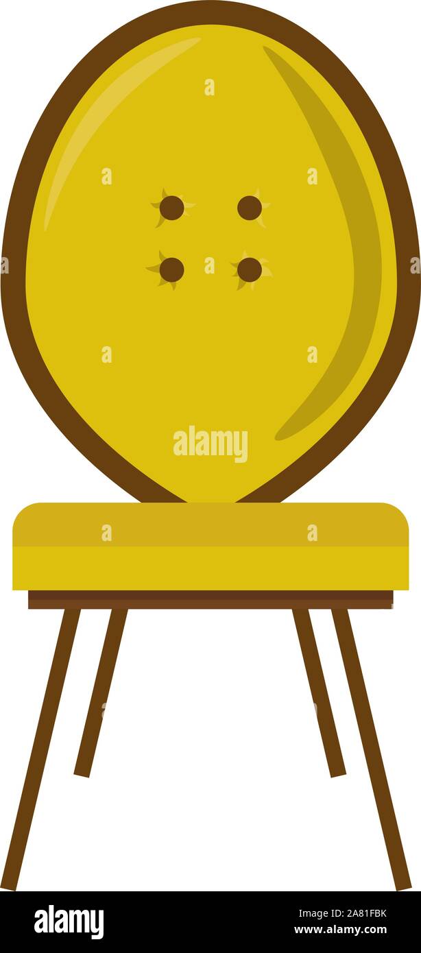 Yellow chair, illustration, vector on white background Stock Vector ...