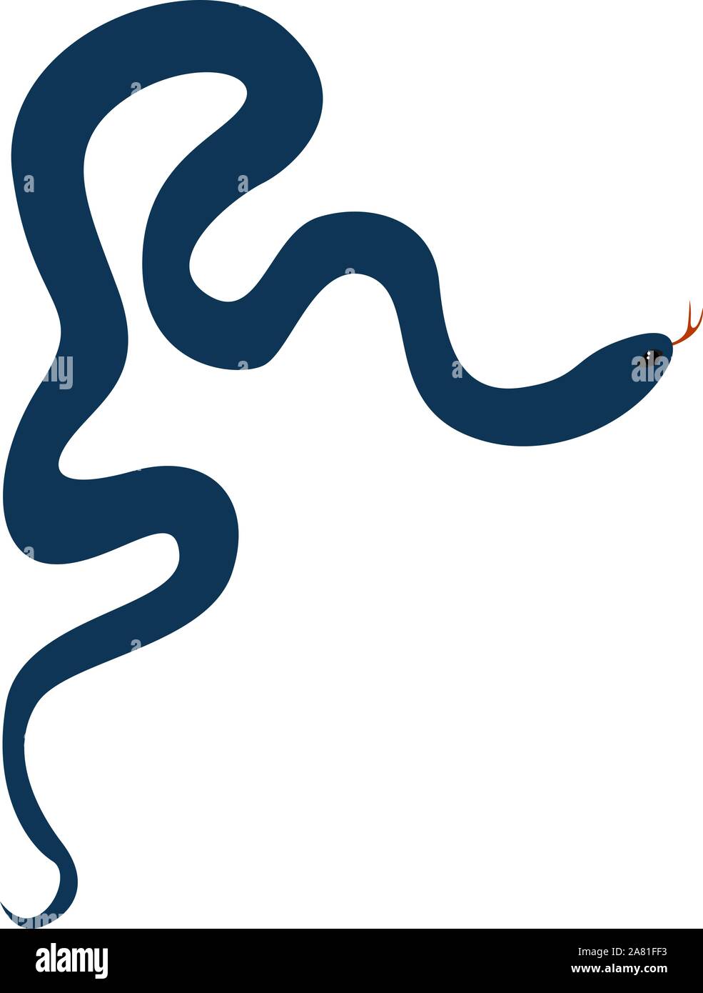 Blue snake isolated Stock Vector Images - Alamy