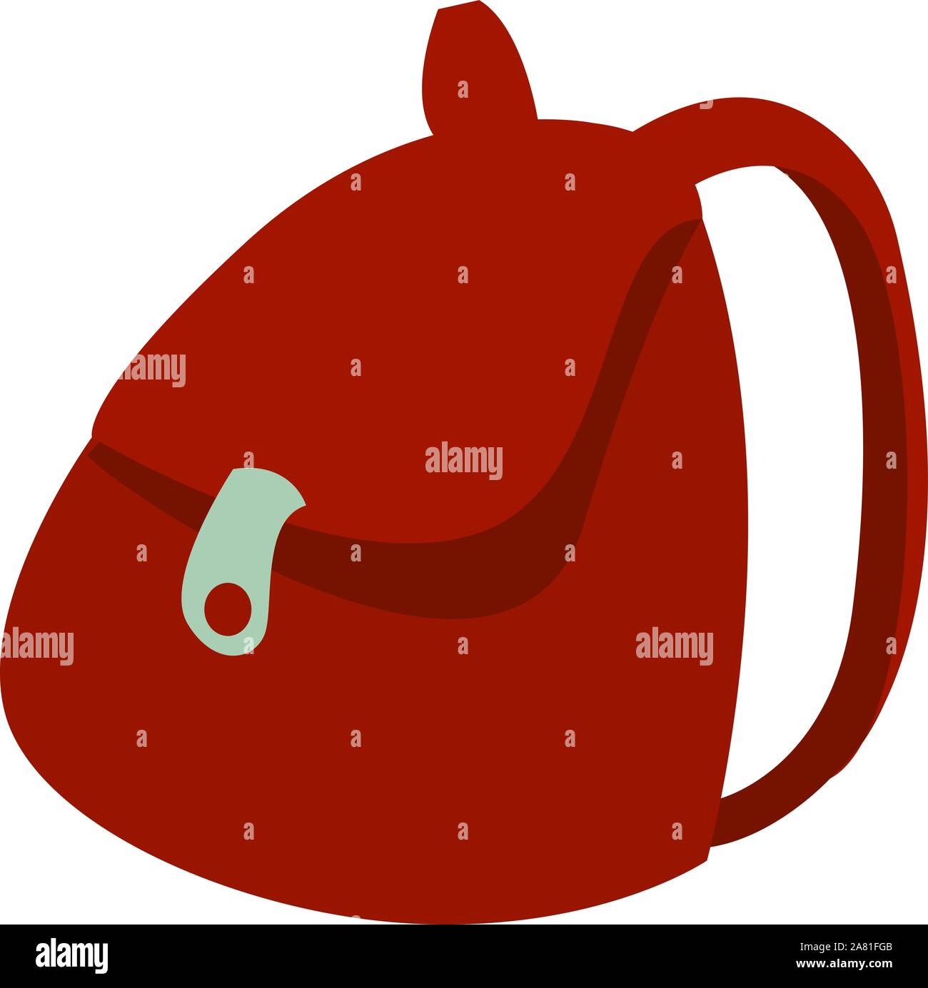 Red backpack, illustration, vector on white background Stock Vector ...