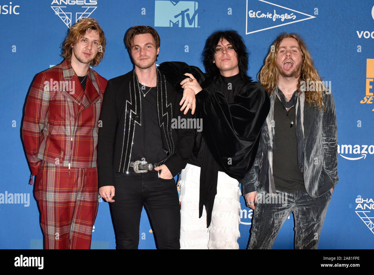 Adam Slack, Luke Spiller, Jed Elliott and Gethin Davies of The Struts ...