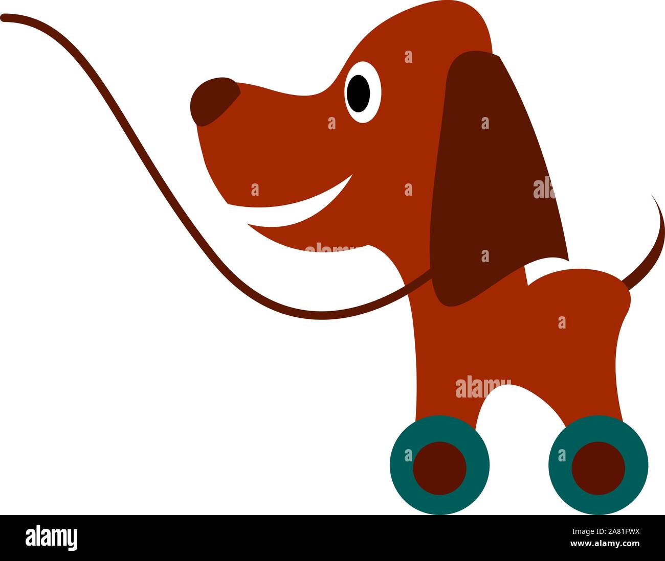Dog toy, illustration, vector on white background Stock Vector Image ...