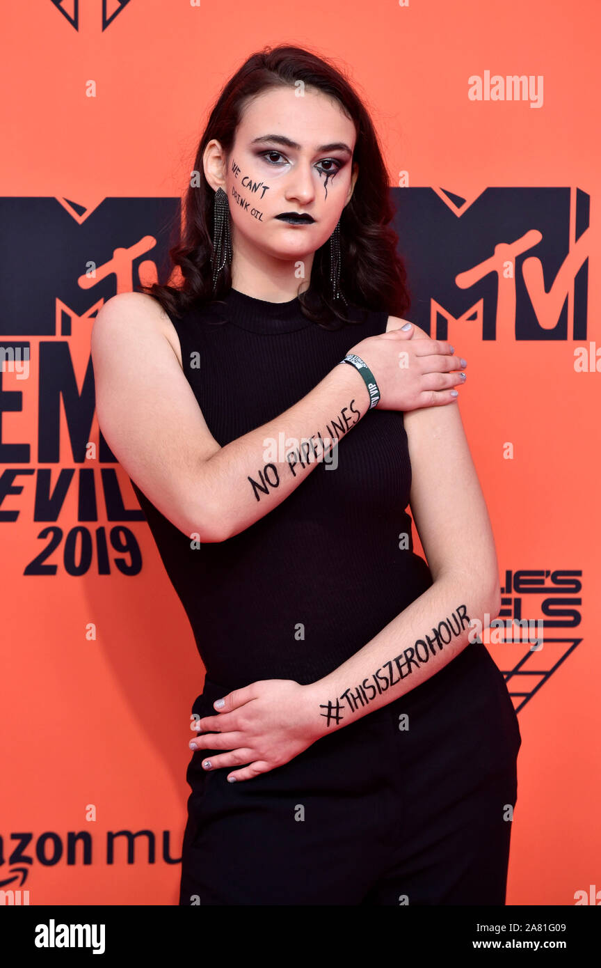 Jamie Margolin attending the MTV EMAs 2019 at FIBES Conference and ...