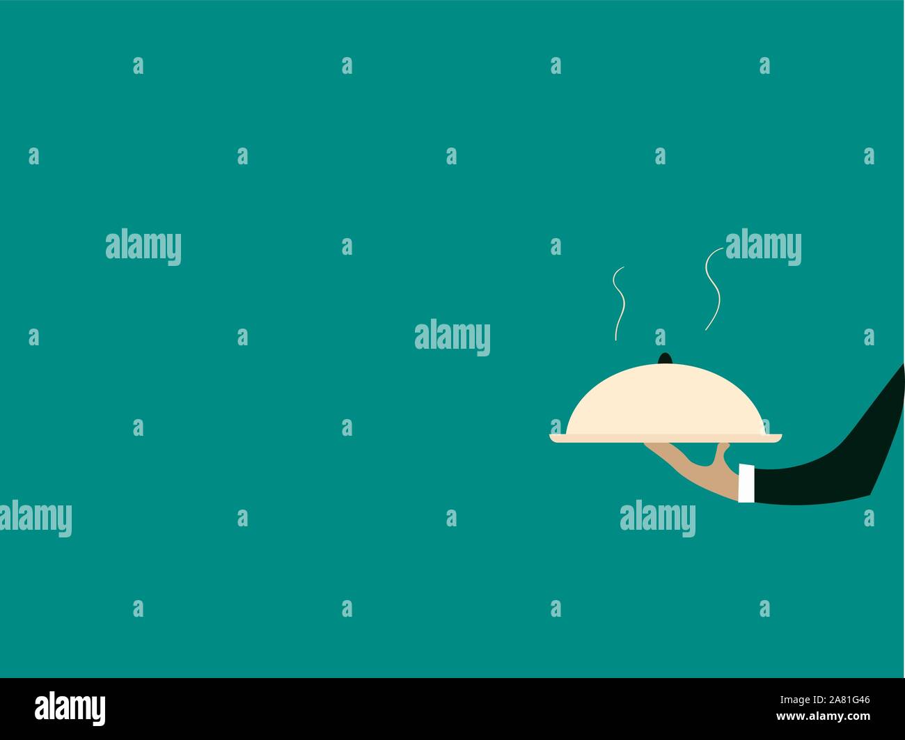 Serving dish, illustration, vector on white background Stock Vector ...