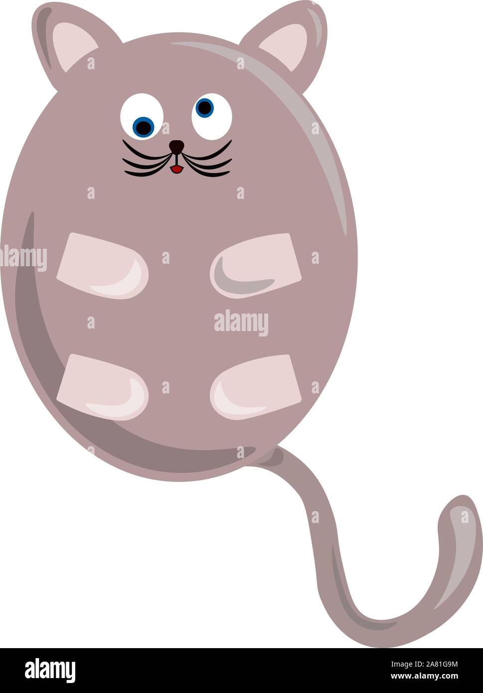 Funny cat, illustration, vector on white background Stock Vector Image ...