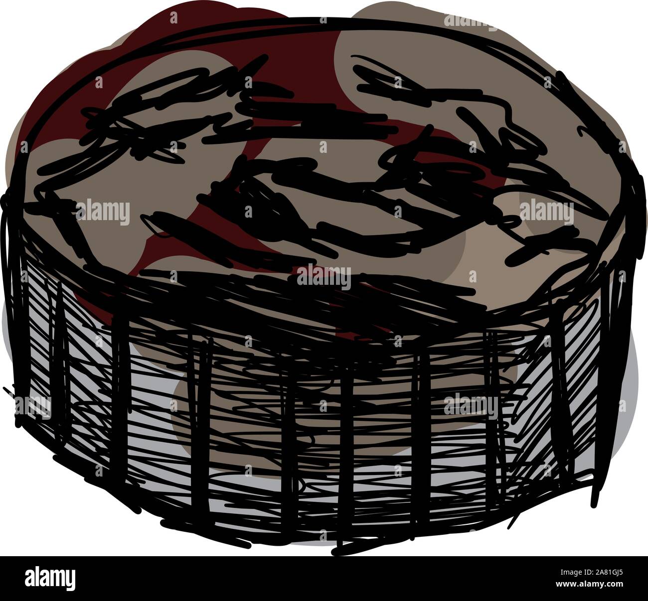 Condiments drawing, illustration, vector on white background Stock ...