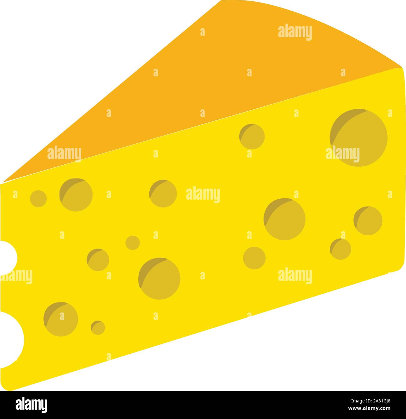 Big cheese, illustration, vector on white background Stock Vector Image ...