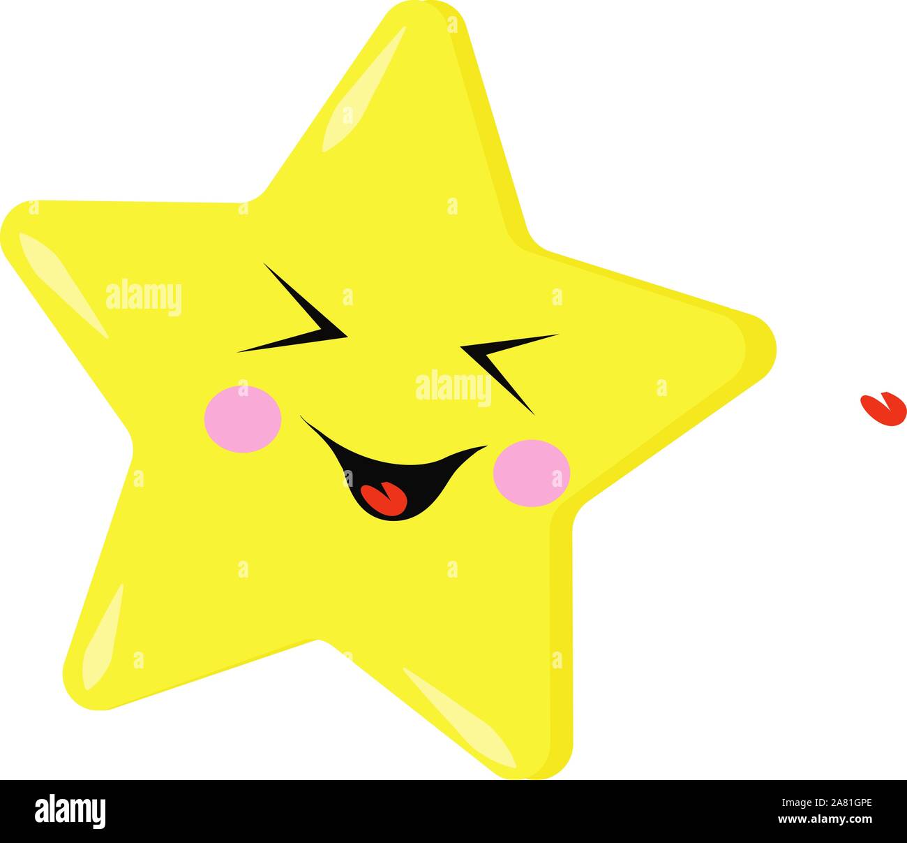Yellow star, illustration, vector on white background Stock Vector ...