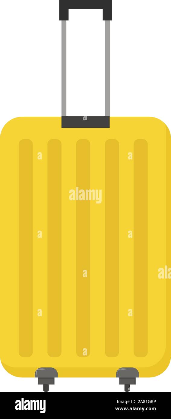 Yellow bag, illustration, vector on white background Stock Vector Image ...