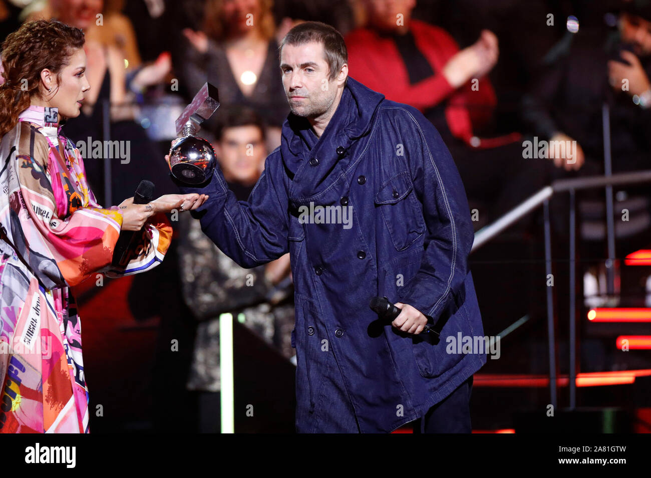 Halsey and Liam Gallagher during the MTV EMAs 2019 at FIBES Conference ...
