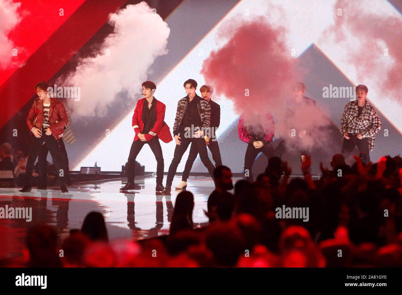 NCT 127 during the MTV EMAs 2019 at FIBES Conference and Exhibition ...